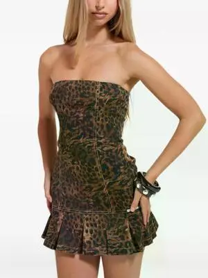 Juicy Couture Animal-print Pleated Mini Dress
