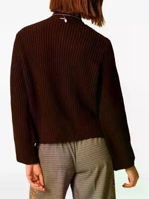 TWINSET Button-detail Long-sleeve Sweater