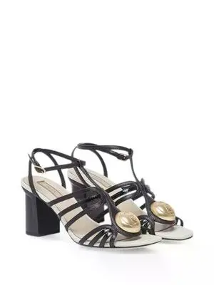 Liu Jo Logo-plaque Caged Sandals - Black
