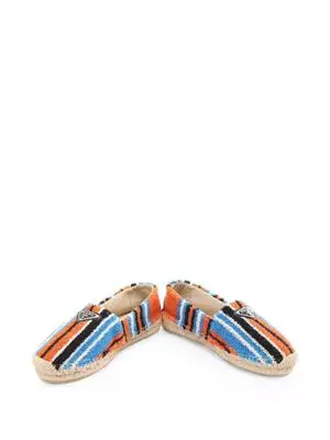 Prada 2020s Striped-pattern Espadrilles - Orange