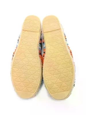 Prada 2020s Striped-pattern Espadrilles - Orange