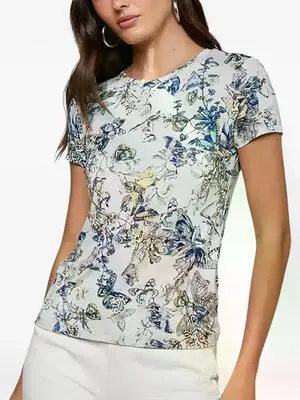L'Agence Ressi Butterfly-print T-shirt - Grey