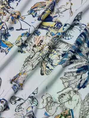 L'Agence Butterfly Print T-shirt - Grey