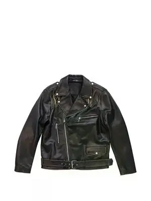 HTC LOS ANGELES Mick Fringe-detail Leather Jacket - Black