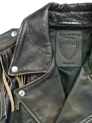 HTC LOS ANGELES Mick Fringe-detail Leather Jacket