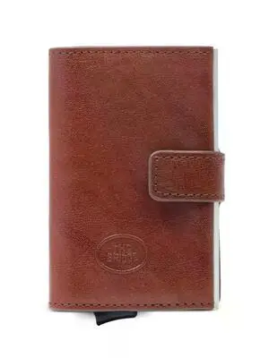 THE BRIDGE Logo-debossed Leather Card Holder - Brown