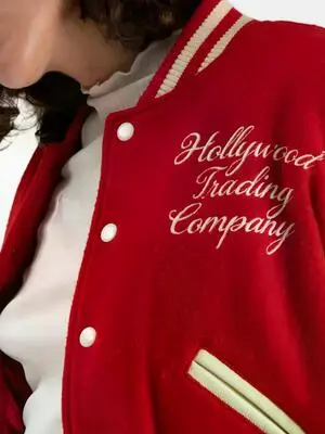 HTC LOS ANGELES College Logo-embroidered Varsity Jacket