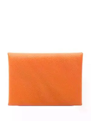 Hermès 2024 Epsom Calvi Coin Pouch - Orange