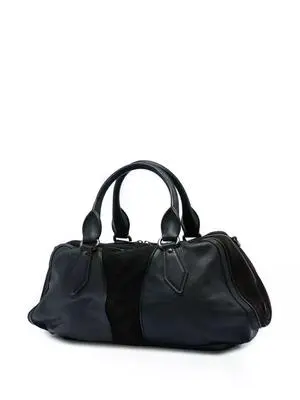 Burberry 2000-2017 Grained Calfskin And Suede Satchel