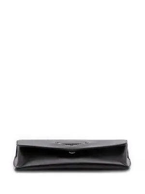 Prada Calfskin Envelope Clutch With Chain Crossbody Bag