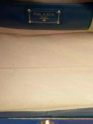 Prada Saffiano Cuir Trimmed Canapa Satchel