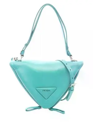 Prada 2022 Nappa Padded Signaux Triangle Satchel
