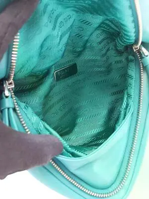 Prada 2022 Nappa Padded Signaux Triangle Satchel