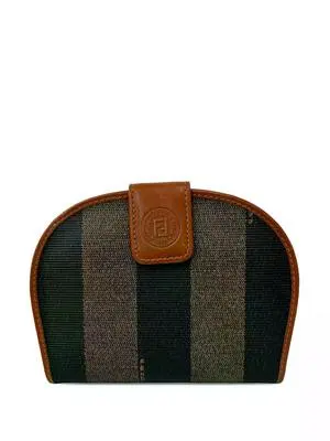 Fendi 2010-2026 Pequin Coated Canvas Bifold Wallet Small Wallets - Black