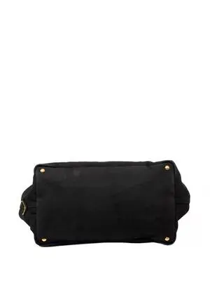 Prada 2013-2026 Large Canvas Canapa Logo Tote Satchel - Black