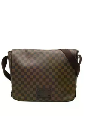 LOUIS VUITTON Damier Ebene Brooklyn Gm Crossbody Bag - Brown