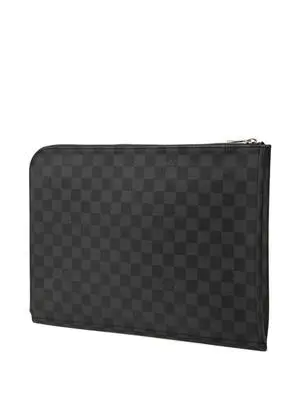 LOUIS VUITTON 2013 Damier Graphite Poche Documents Portfolio Clutch Bag