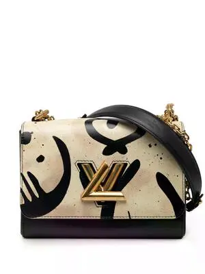 LOUIS VUITTON Printed Calfskin Twist Mm Crossbody Bag - Brown
