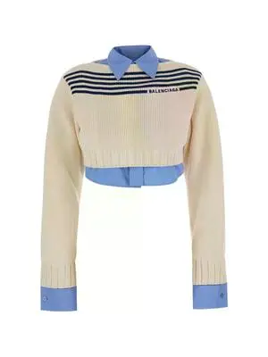 Balenciaga Striped Layered-effect Sweater