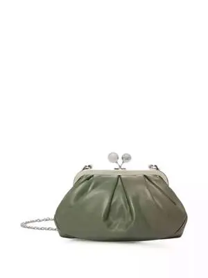Max Mara Small Pasticcino Leather Clutch Bag - Green