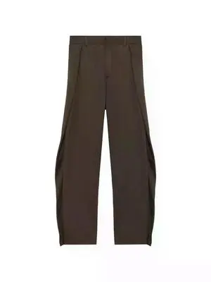 Loewe LOEWE Draped Panel Trousers - Wide Leg Brown
