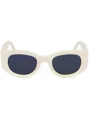 Victoria Beckham Oval-frame Sunglasses - Neutrals