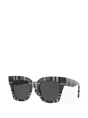 Burberry Check Square-frame Sunglasses - Black