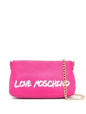 Moschino Logo-print Shoulder Bag - Pink