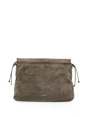 COCCINELLE Medium Lidia Logo-embossed Suede Shoulder Bag