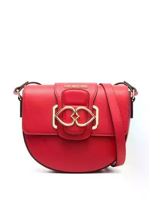 Moschino Heart-plaque Crossbody Bag - Red