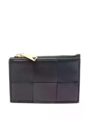 Bottega Veneta Cassette Keyring Coin Purse - Black