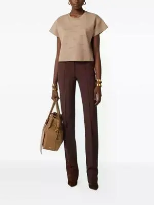 Elisabetta Franchi Belted Pin-tuck Trousers