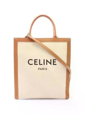 Celine 2000s Vertical Hippopotamus Tote Bag - Neutrals