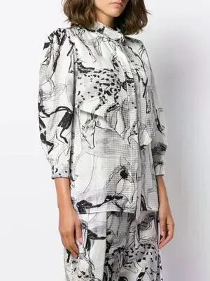 Stella McCartney Horse Print Blouse