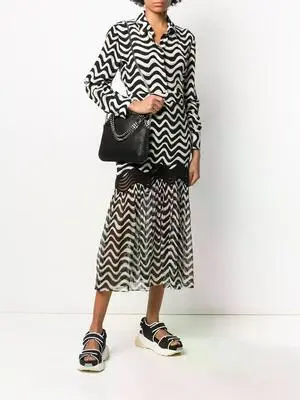 Stella McCartney Wave-print Long-sleeve Shirt