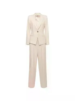 EMME Emmslogan Peak-lapel Flap-pocket Suit - Neutrals