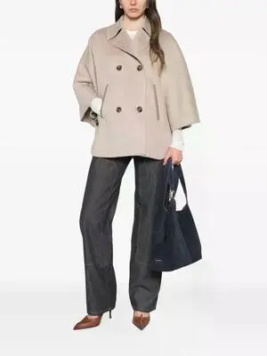 Max Mara Double-breasted Cape - Neutrals