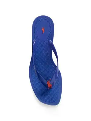 Polo Ralph Lauren Pony Motif Thong Strap Sandals - Blue