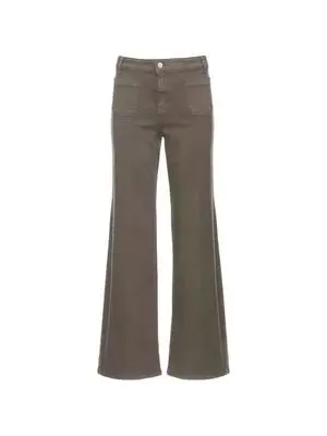 EMME Emmbaschi Patch-pocket Wide-leg Jeans - Brown