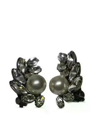 Tory Burch Clustered Crystal Pearl Earrings