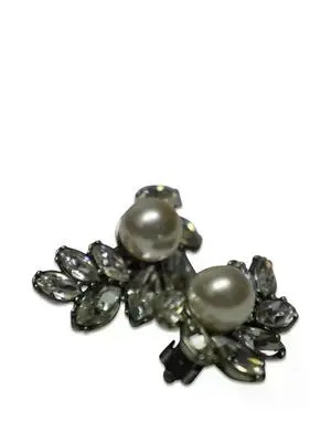 Tory Burch Clustered Crystal Pearl Earrings