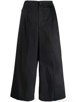 Woolrich Cropped Wide-leg Trousers - Black
