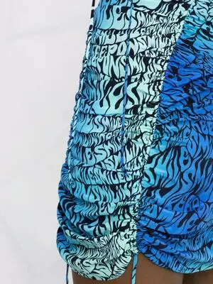 Stella McCartney Ruched Graphic-print Minidress