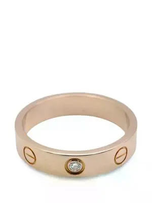 Cartier 2010s Mini Love Diamond Ring - Pink
