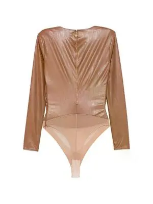 Elisabetta Franchi Bodysuit With Knot Detailing - Brown