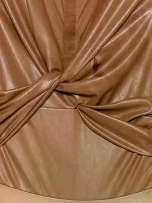 Elisabetta Franchi Bodysuit With Knot Detailing - Brown
