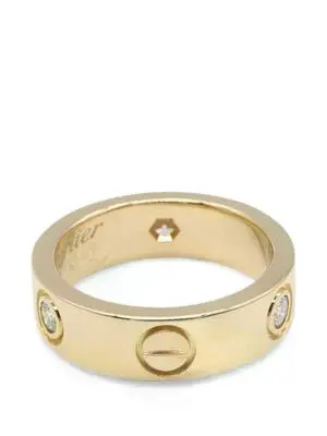 Cartier 18k Yellow Diamond Love Ring - Gold