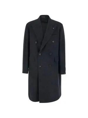 Tagliatore Double-breasted Peak-lapel Coat - Grey