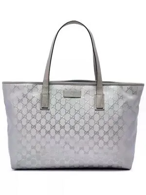 Gucci 2016-2026 Medium Gg Imprime Tote Bag - Silver