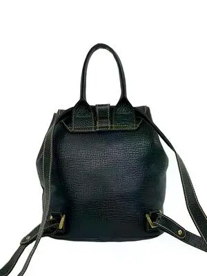 Loewe 2000-2026 Textured Leather Toggle Flap Backpack